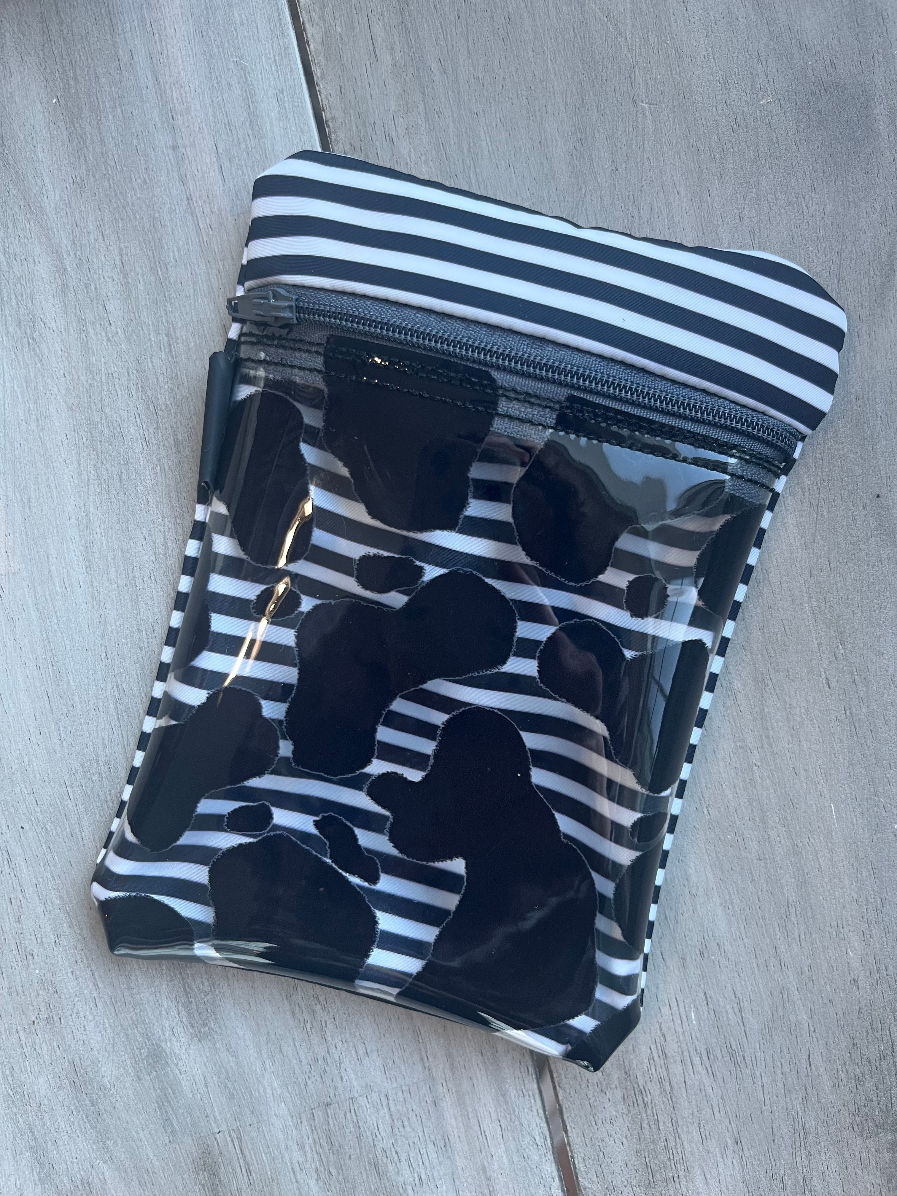 Cow print Pouch-jelly and nylon fabric – Plaid Bow Co