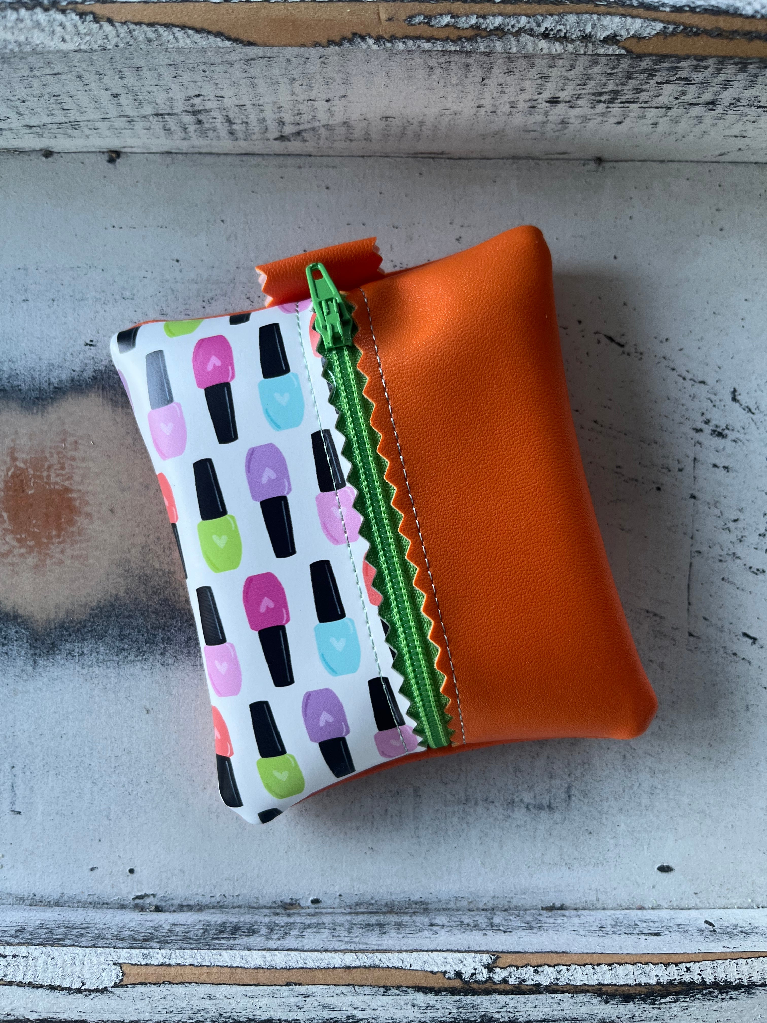 Nail polish Pocket Pouch-faux leather (vinyl) – Plaid Bow Co